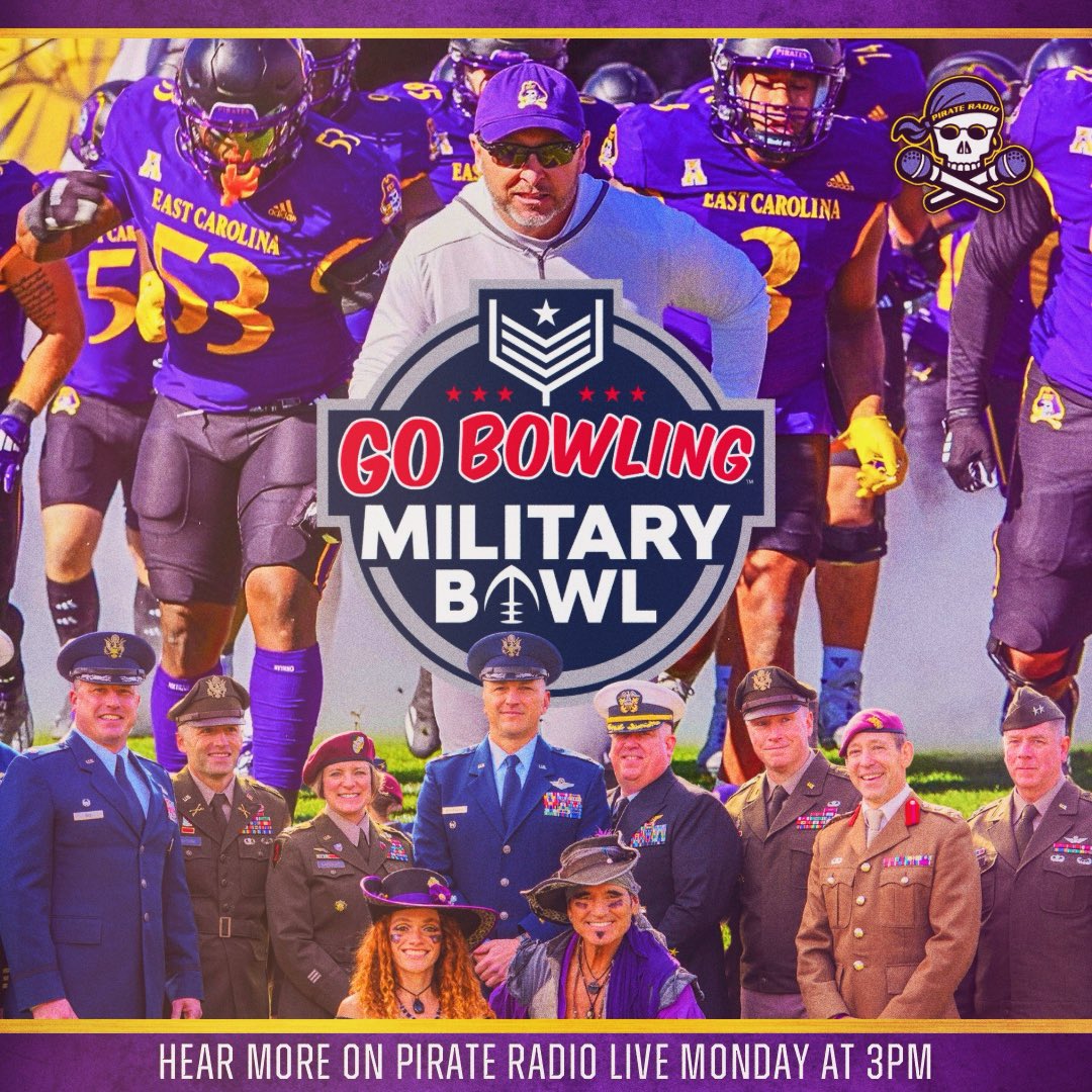 Pirates to face Wolfpack in Go Bowling Military Bowl | Pirate Radio 92. ...