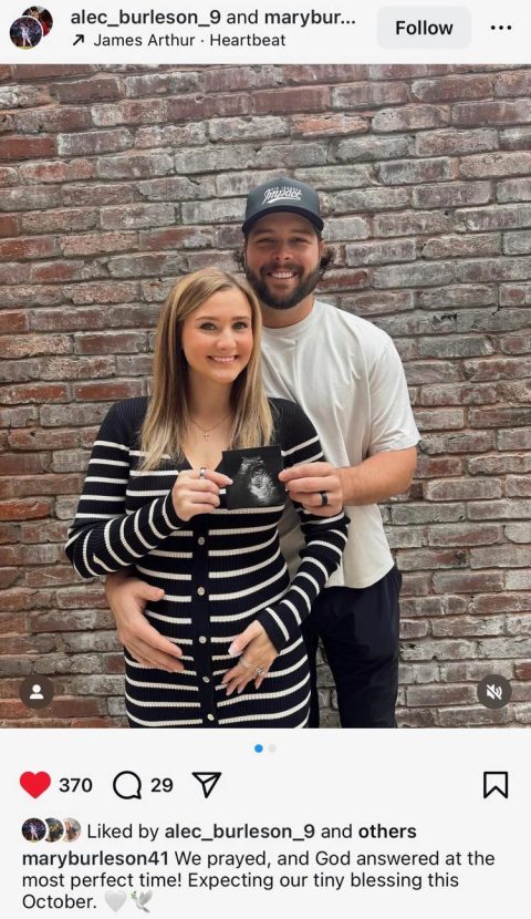 Baby makes three: Alec Burleson, wife announce birth of child in ...